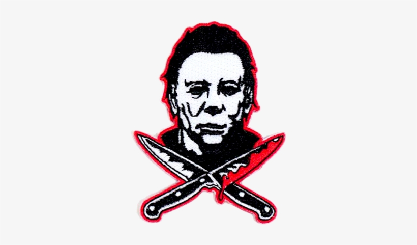 2" Black, White & Red Iron Or Sew On Embroidered Patch - Michael Myers ...