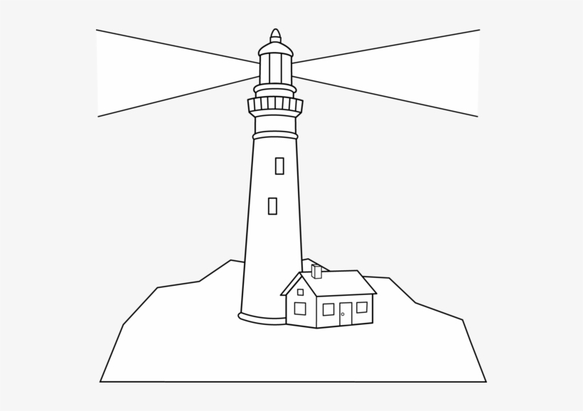 Outline Of A Lighthouse - 550x498 PNG Download - PNGkit