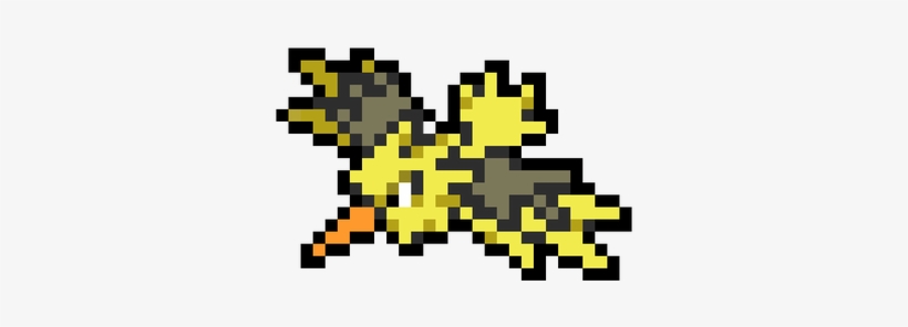 Super - Pokemon Pixel Art Zapdos - 400x400 PNG Download - PNGkit