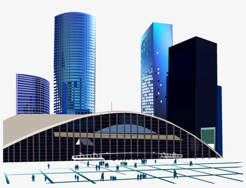 High Rise Building Architecture Illustration Highrise - Modern Building ...