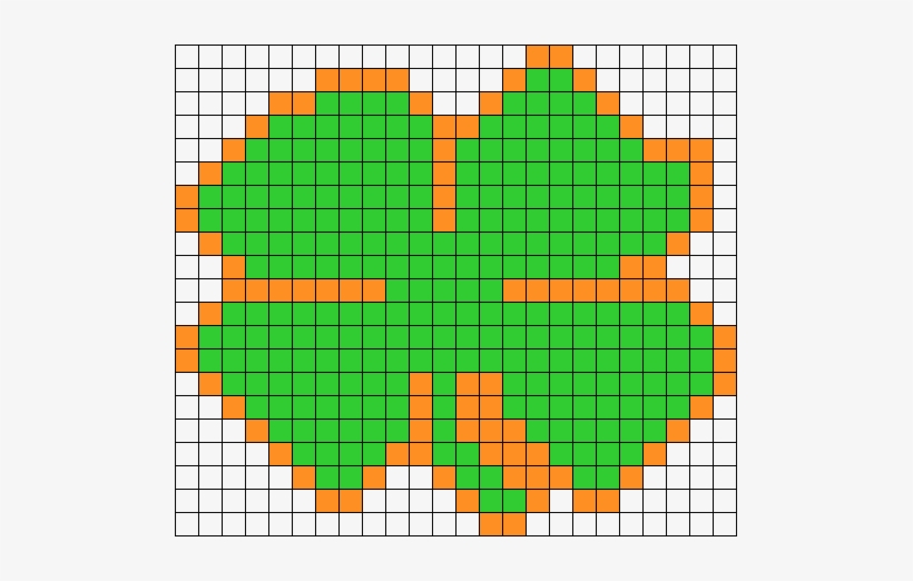 Four Leaf Clover Perler Bead Pattern / Bead Sprite - Four Leaf Clover ...