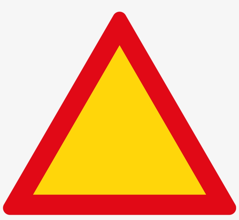 Open - Yellow Triangle With Red Outline - 2000x1750 PNG Download - PNGkit
