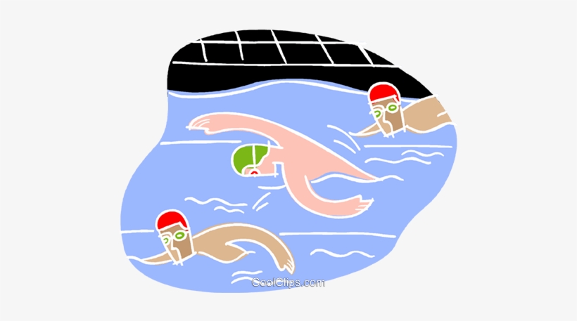 Swimming Race Royalty Free Vector Clip Art Illustration - Swimming Clip ...