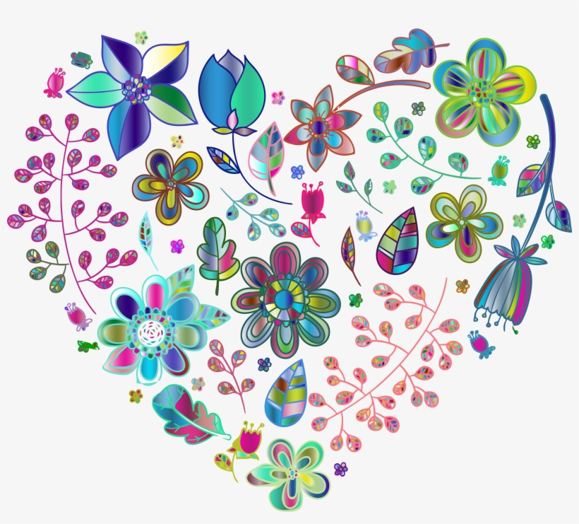 Psychedelic Lotus Flower Enhanced Icons Png - Floral Heart No ...