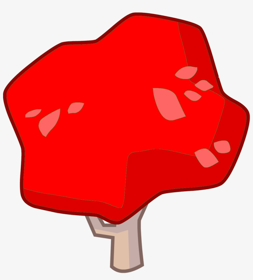 Red Leaf Trees Or Evil Leafs Tree Asset - Tree Asset Bfdi - 1080x1143 ...
