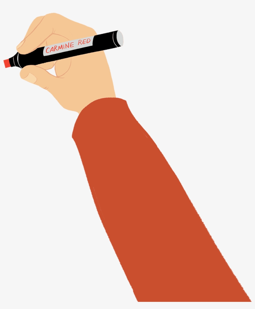 A Bright Marker - Hand With Marker Png - 994x1134 PNG Download - PNGkit