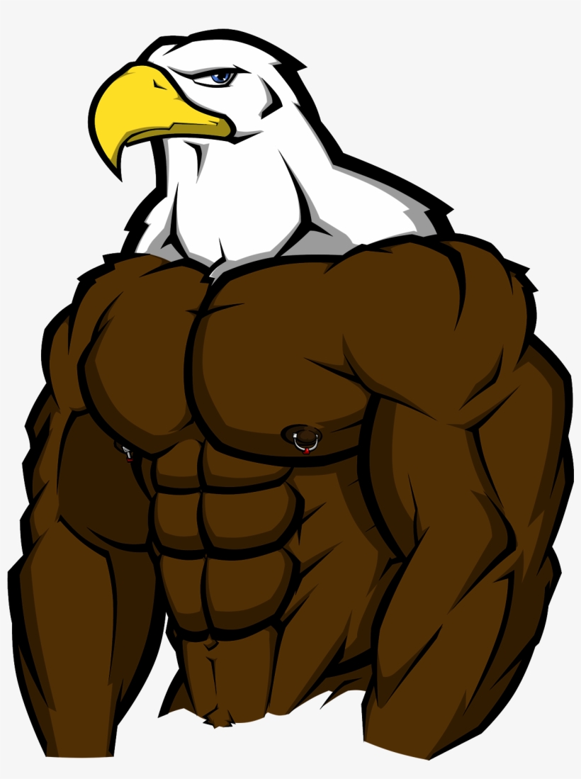 Muscle Bird Of Prey By Wolfoxokamichan - Buff Eagle - 1581x1700 PNG ...