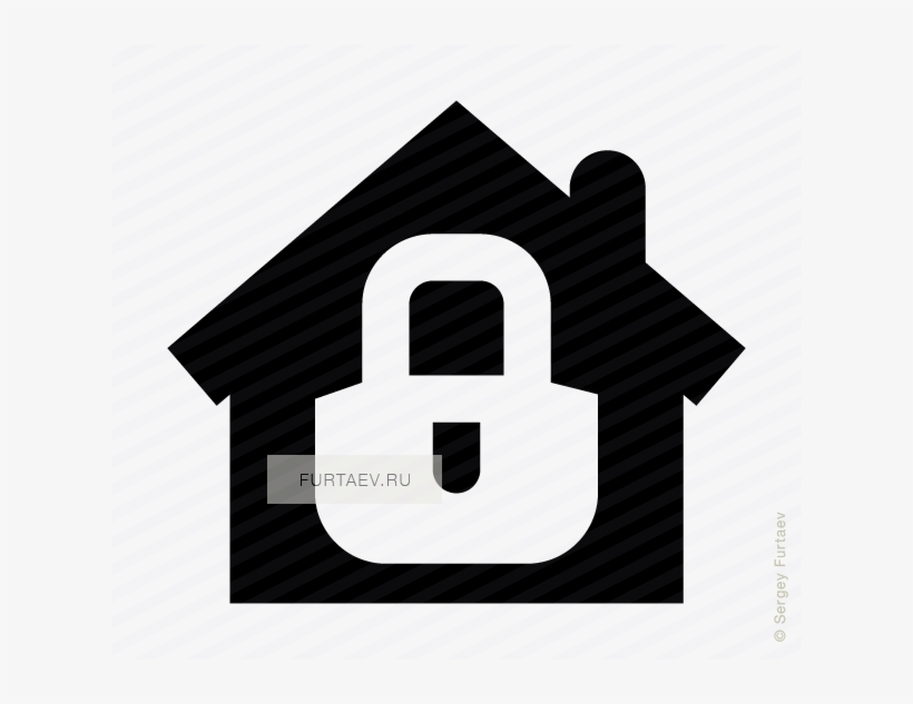 Vector Icon Of Closed Padlock Over House - House Closed Icon - 620x553 ...