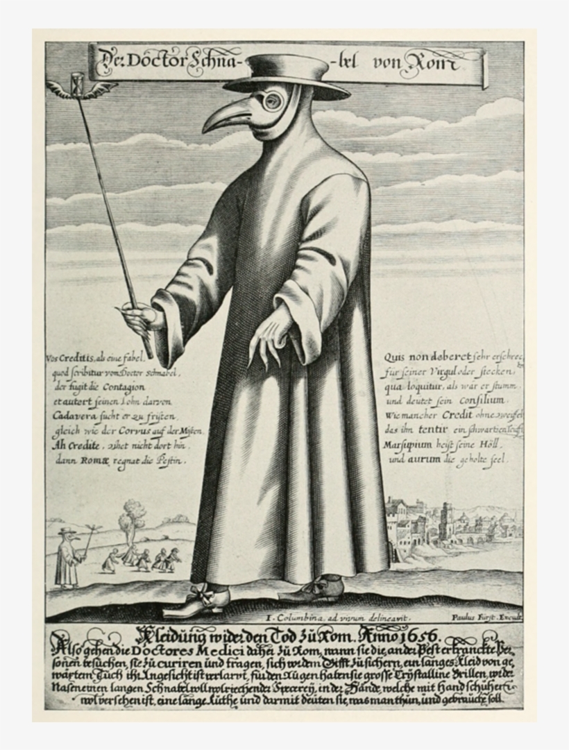 Commedia Plague Doctor - Plague Doctor 17th Century - 1000x1000 PNG ...