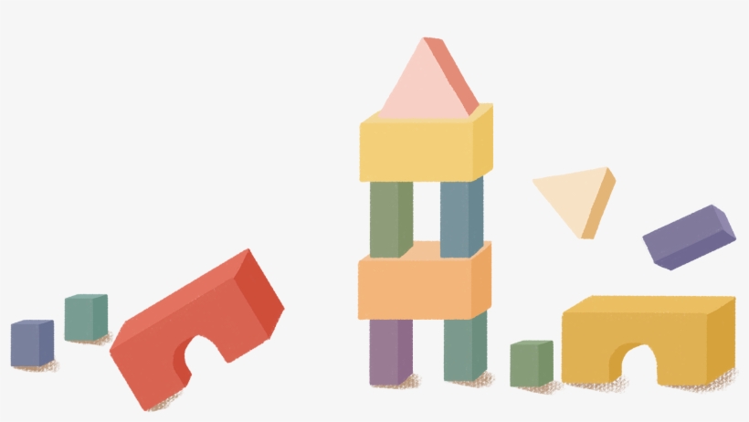 Hand Painted Cartoon Building Blocks - 積木 卡通 - 2289x2601 PNG Download ...