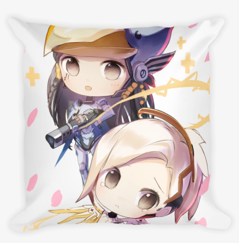 Chibi Mercy And Pharah - Pharah And Mercy Cute - 1000x1000 PNG Download ...