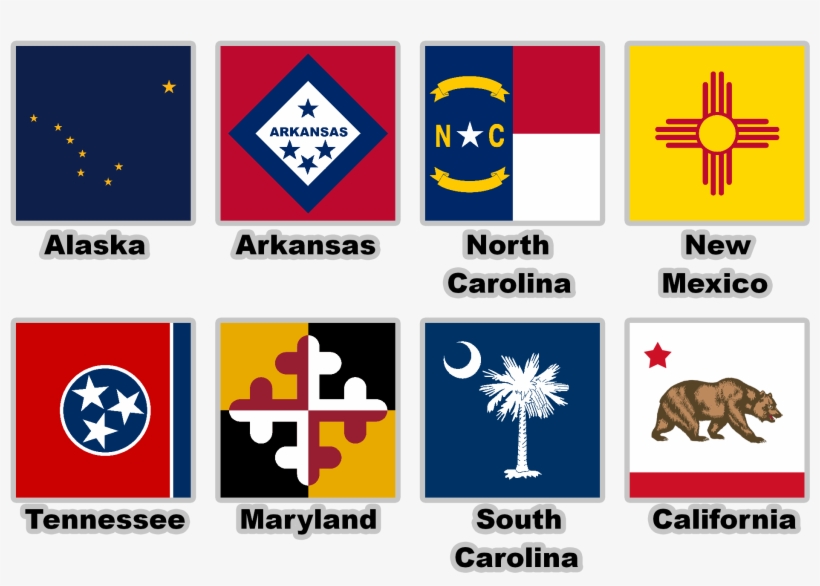 Various Usa State Flags With - South Carolina State Flag - 1950x1400 ...