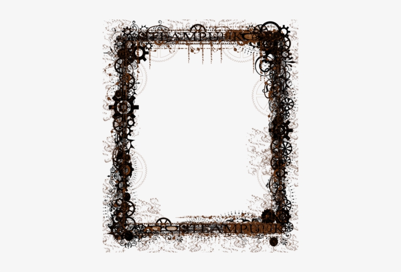 Steampunk Borders Png Vector Freeuse Library - Steampunk Round Border ...