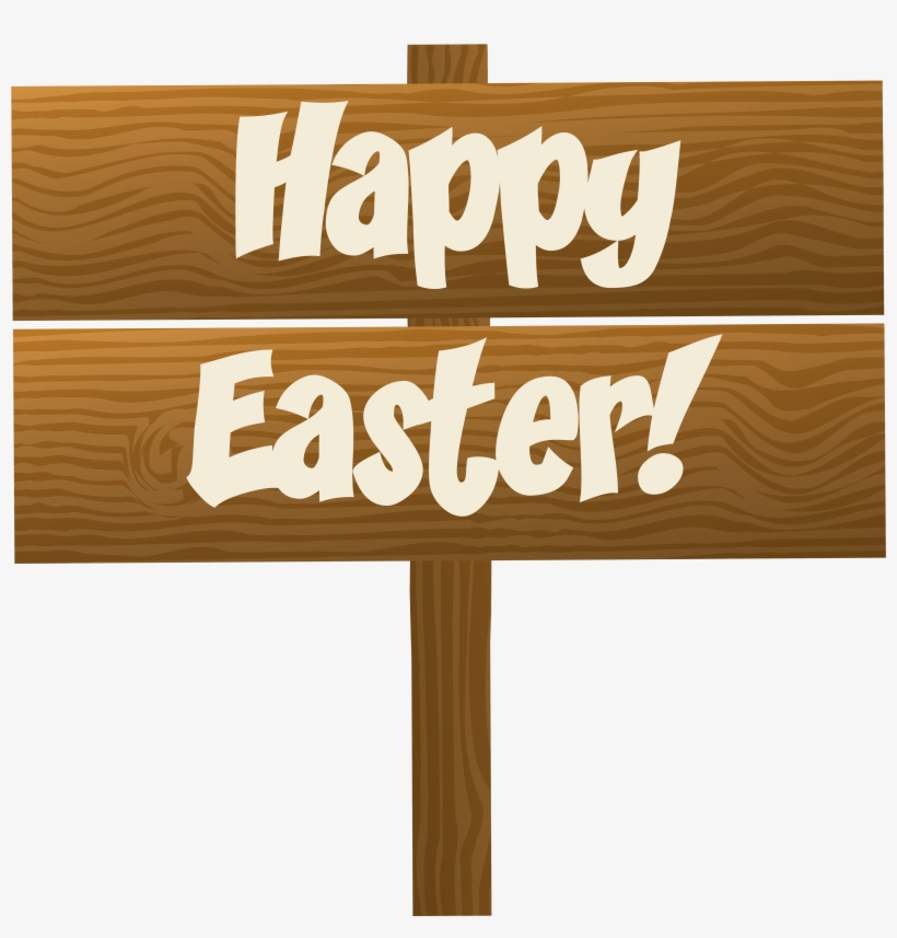 Happy Easter Sign Clipart - 5000x4749 PNG Download - PNGkit