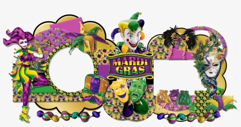 Mardi Gras Beads Border Png - Venetian Style Wall Mask Masquerade Ball ...