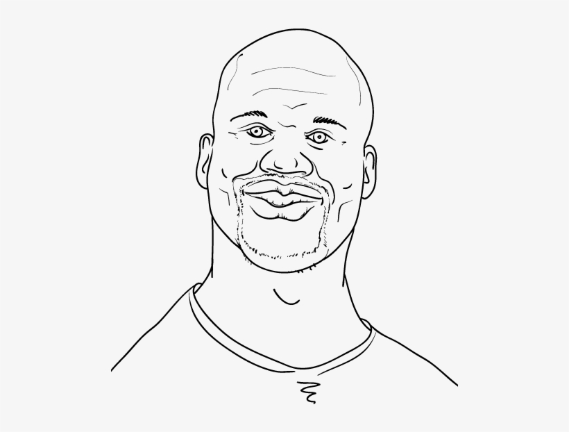 Download Transparent Shaquille O'neal - Line Art - PNGkit