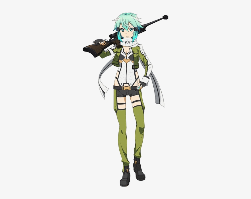 Sinon - Sword Art Online Sinon - 324x600 PNG Download - PNGkit