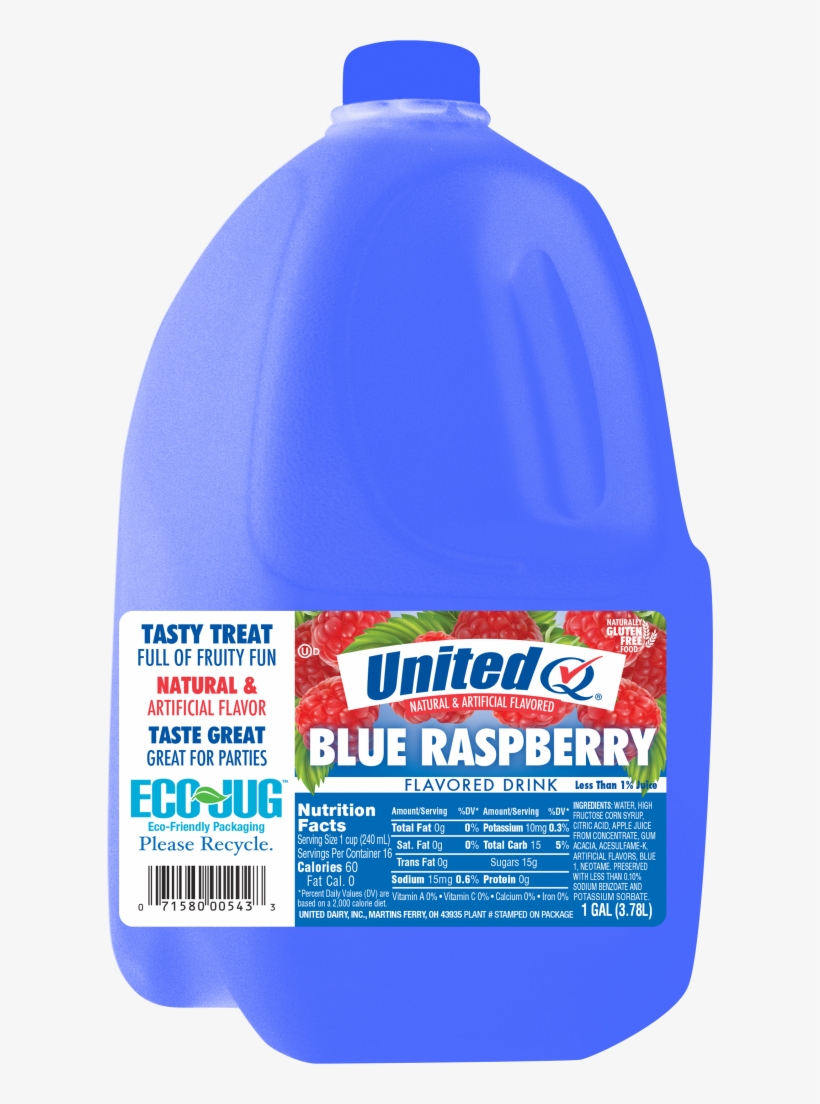 Blue Raspberry - United Dairy United Ultra Skim Milk Gallon - 606x1024 ...