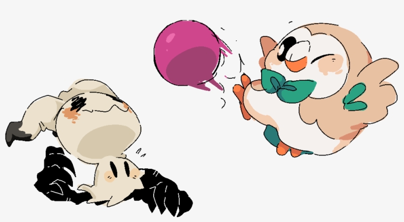 Image Transparent Library Said Rowlet Playing With - Rowlet - 1000x531 ...