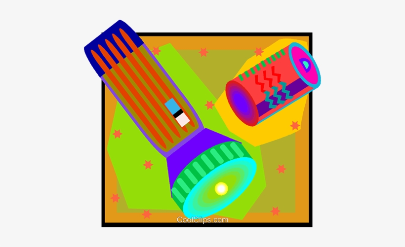 Flashlight And Royalty Free Vector Clip Art - Clipart Flashlight And ...