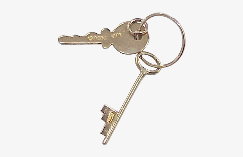 Vintage Key W Charm - Keys On Ring Png - 451x451 PNG Download - PNGkit