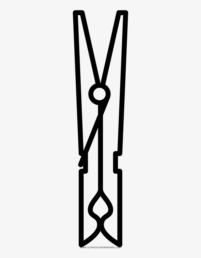 Clothespin Coloring Page - Line Art - 1000x1000 PNG Download - PNGkit