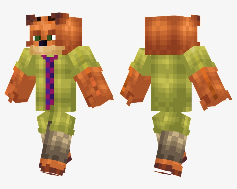 Nick Wilde - Green And Black Minecraft Skins - 804x576 PNG Download ...