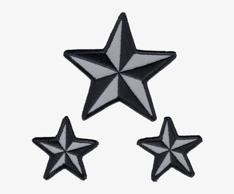Nautical Stars Reflective Embroidered Patch - Five Star General Logo ...