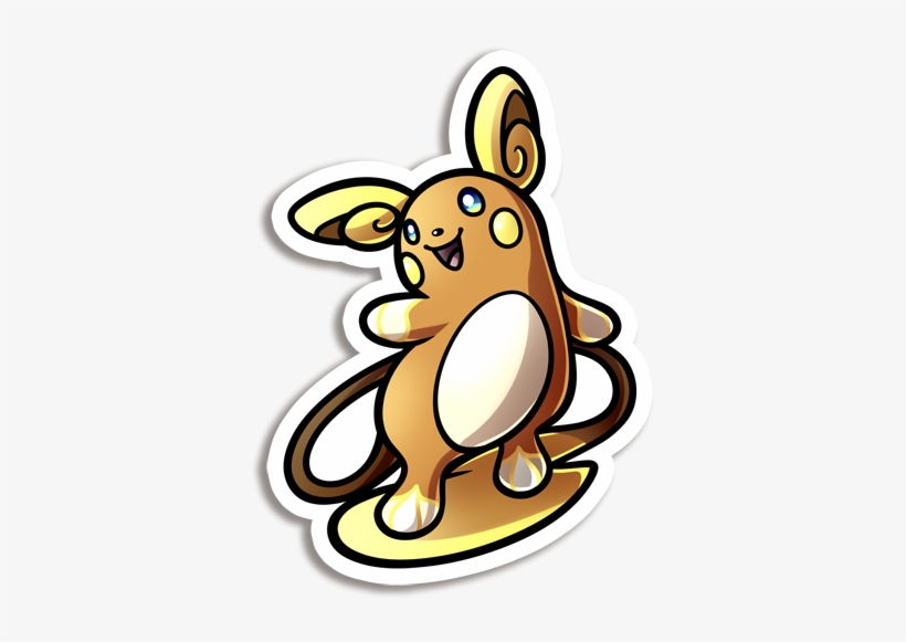 Alolan Raichu Vinyl Sticker - Raichu - 500x500 PNG Download - PNGkit