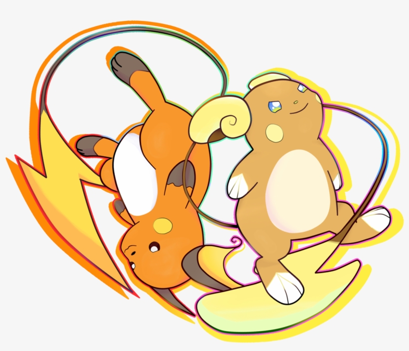 651 Kb Png - Raichu And Alolan Raichu - 1280x1037 PNG Download - PNGkit