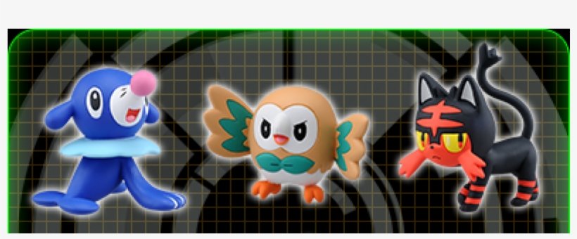*takara Tomy* Rowlet, Popplio & Litten Monster Collection - Takaratomy Sun & Moon Mini Figure ...
