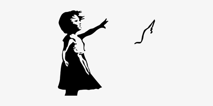 Banksy Girl With Balloon Macbook Sticker - Banksy Balloon Girl ...