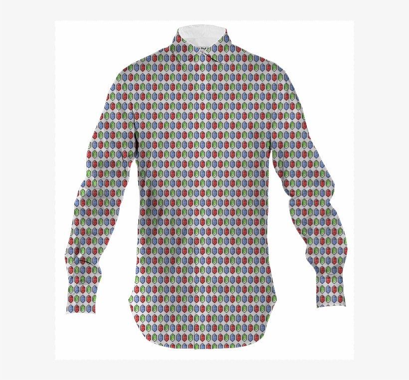 Legend Of Zelda Rupees Pattern Button Shirt $82 - Puffin Button Down ...