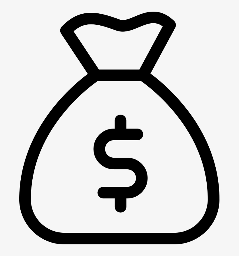 Money Bag Clip Art - Money Bag Outline Icon - 687x800 PNG Download - PNGkit