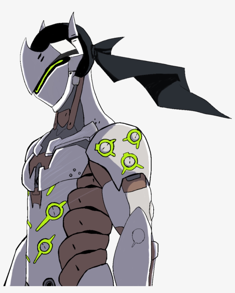 Genji The Cyborg Ninja By Zemroth On Deviantart Vector - Genji Drawing ...