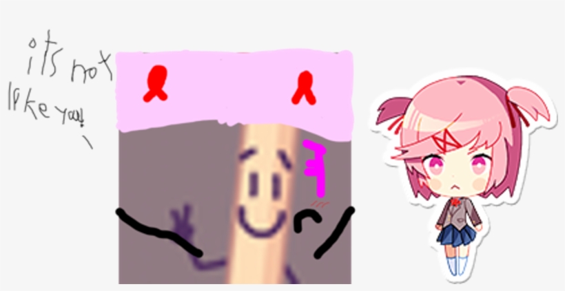 Download Transparent Bfdimatchfan08 As Natsuki With The Sticker - Doki Doki Natsuki Sticker - PNGkit