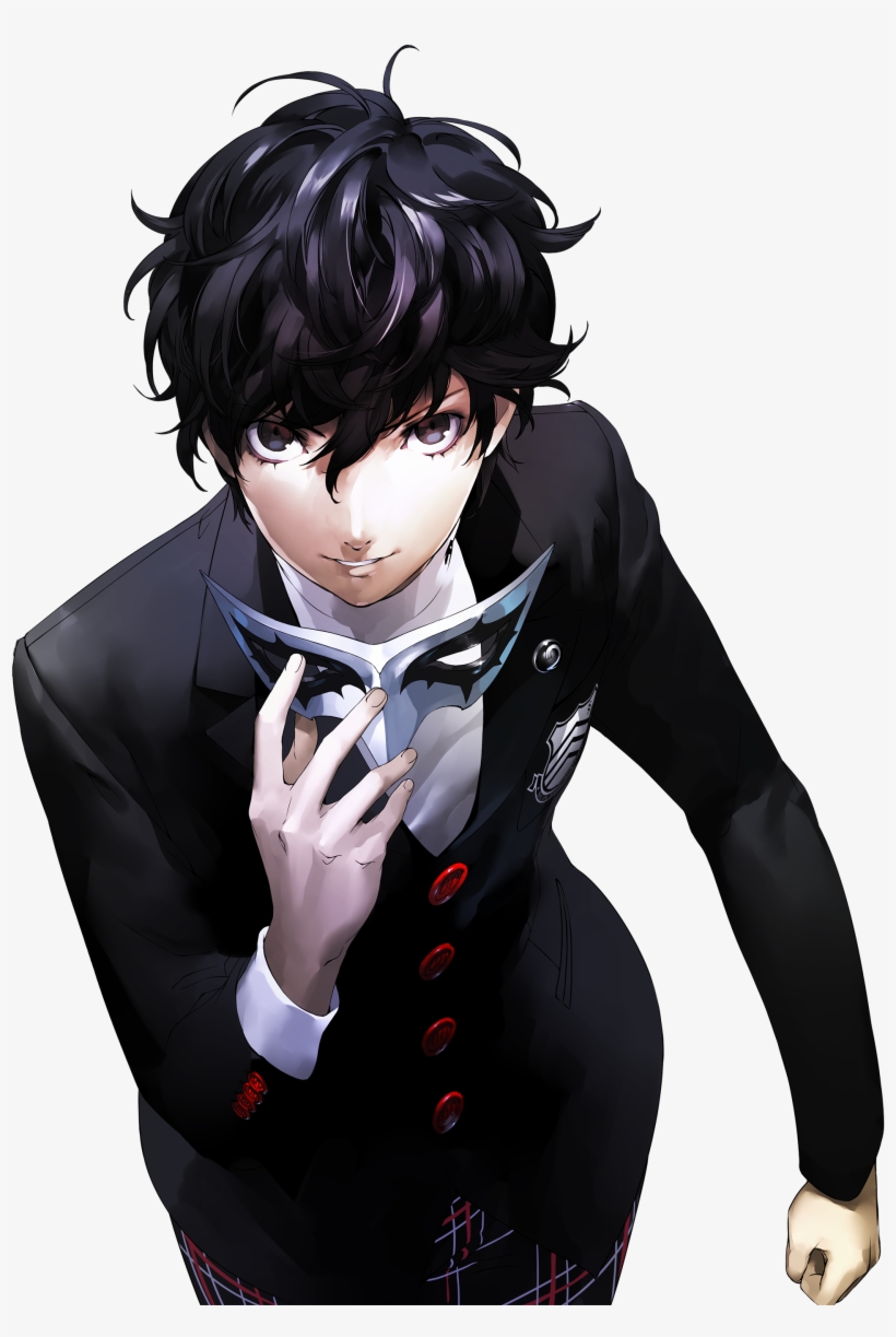Protagonist Holding Mask - Persona 5 [ps3 Game] - 1920x2771 PNG ...
