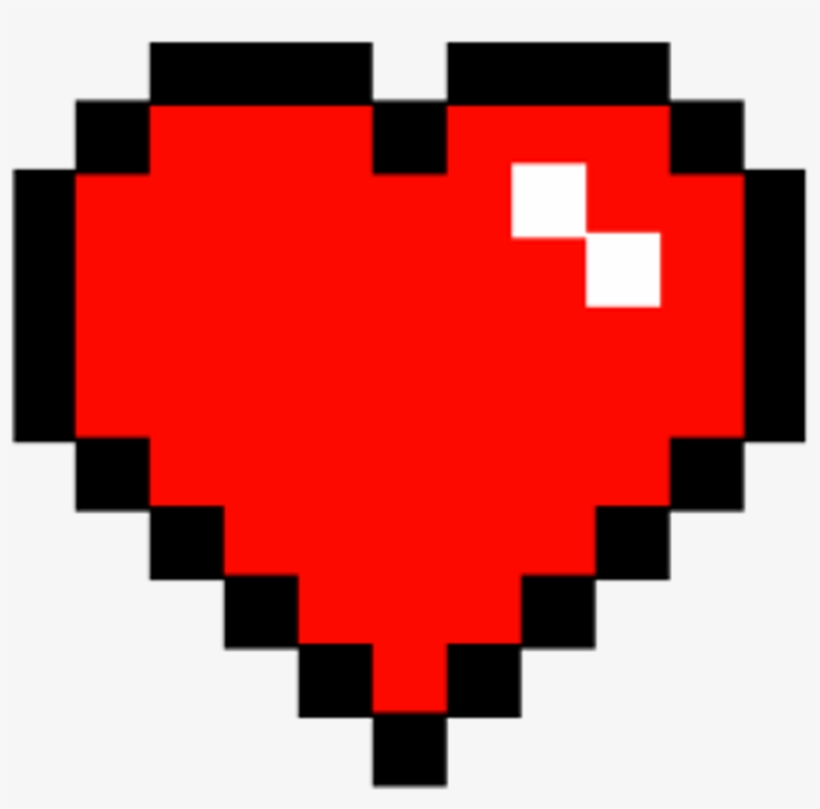 Download Transparent Minecraft Heart Png - 8 Bits Heart - PNGkit