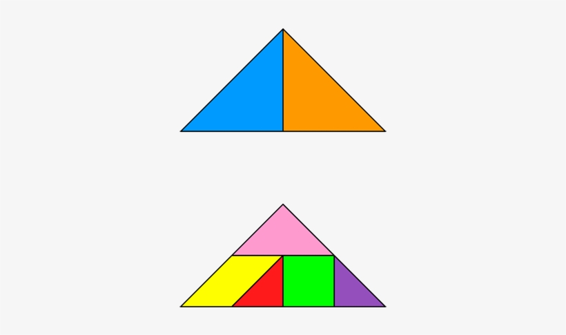 Tangram Two Triangles - Tangram Puzzle Triangle - 420x420 PNG Download ...