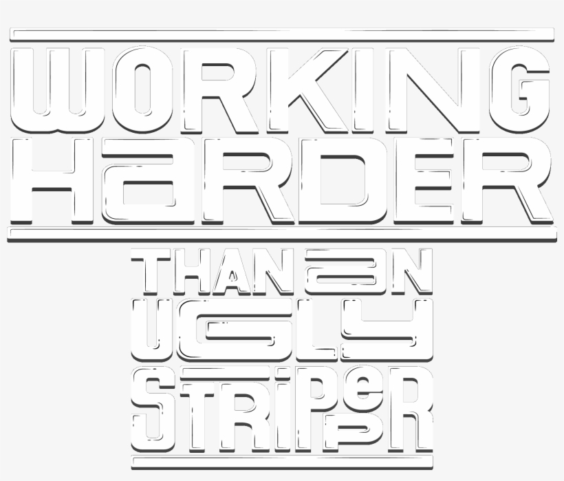 White // Hard Work Truck Decal - Calligraphy - 2500x2500 PNG Download ...