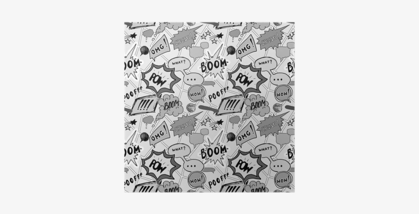 Seamless Pattern Background With Handdrawn Comic Book - Comic Book ...