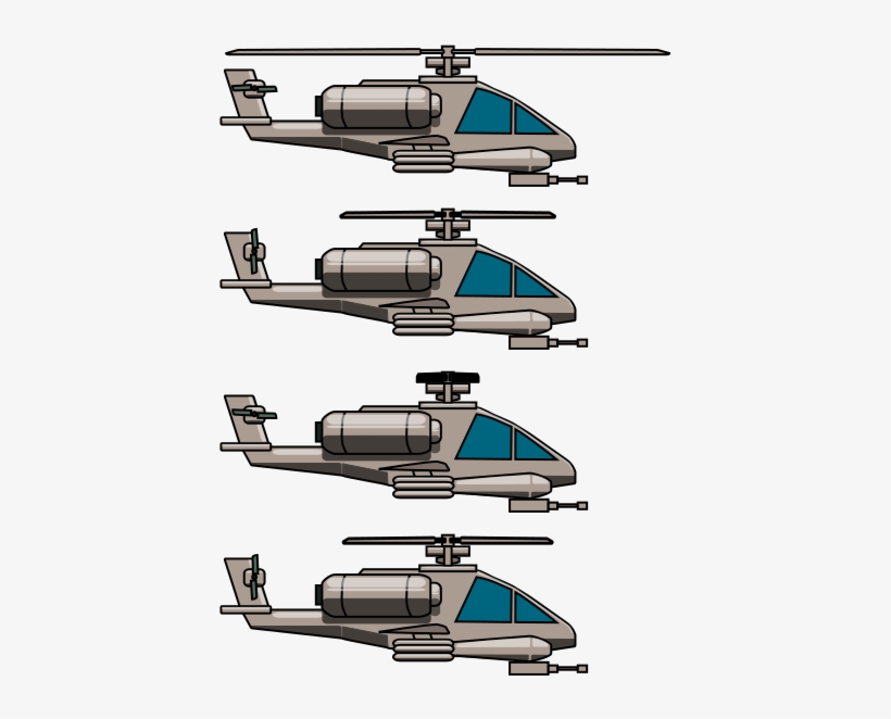 Download Transparent Attack Helicopter Animated Sprite - Helicopter ...