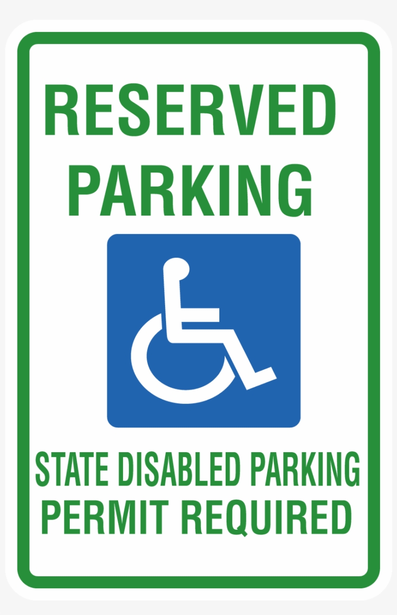 Reserved Parking Permit Required - Handicapped Parking Sign - 1296x1296 ...