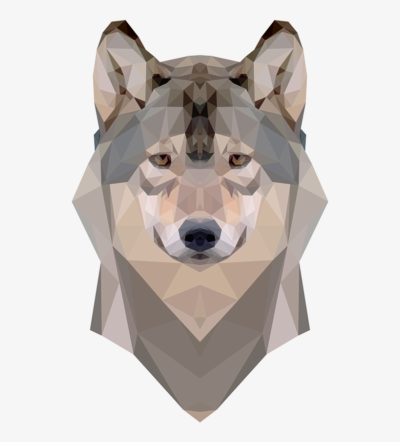 Geometric Wolf Png Jpg - Geometric Wolf Triangular Png - 600x849 PNG ...