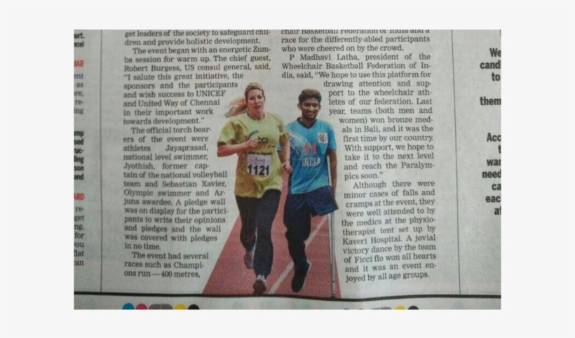 Candice Hunter Corby Runs With Team Ficci Flo At The - Marathon ...