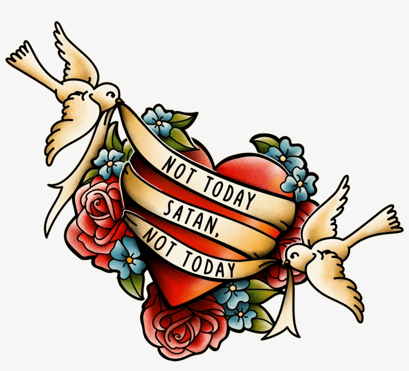 “not Today Satan” By Kelly Larson - Slim Ladies Fit: Not Today Satan ...