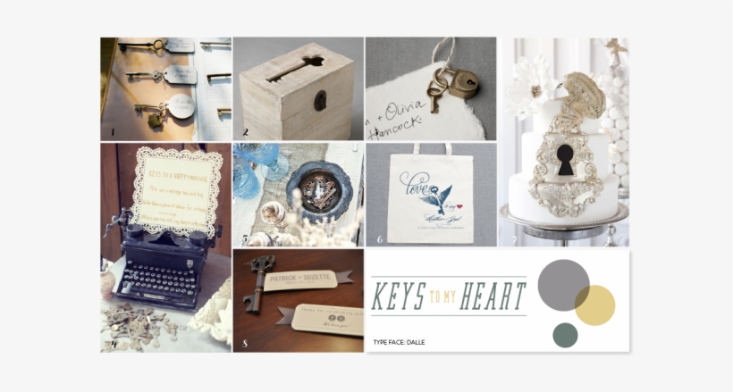 Vintage Key Themed Wedding - Antique Key Wedding Theme - 609x429 PNG ...