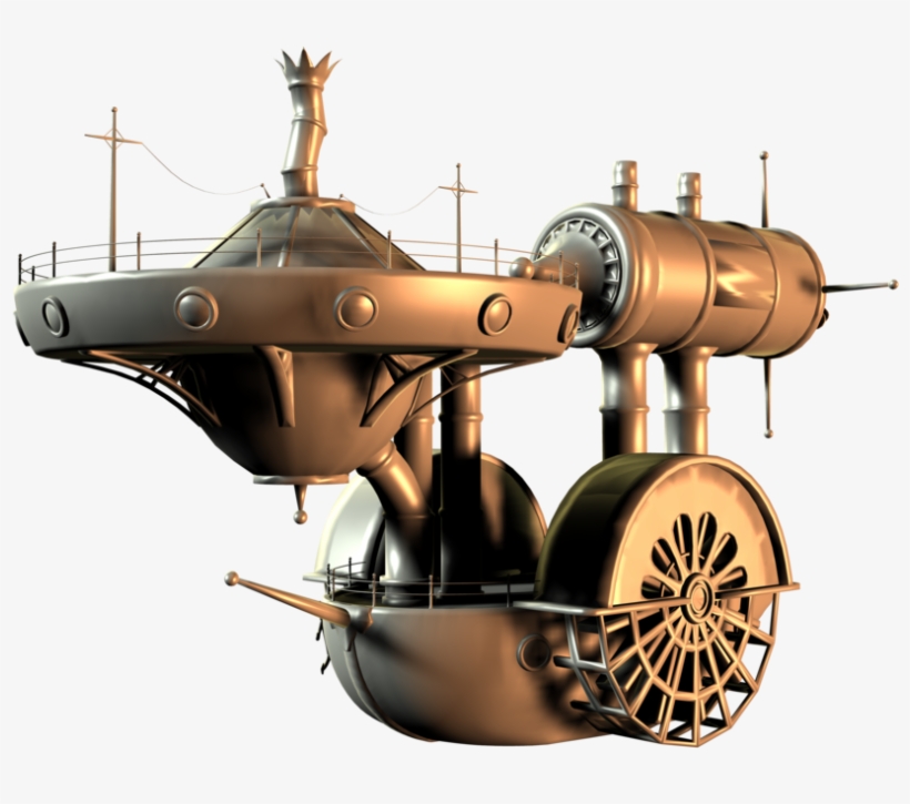 I See A Steampunk Starship Enterprise *ℰ - Steampunk Spaceship Png ...