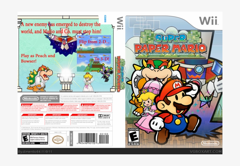 Cover Clipart Paper Mario - Wii - 700x489 PNG Download - PNGkit