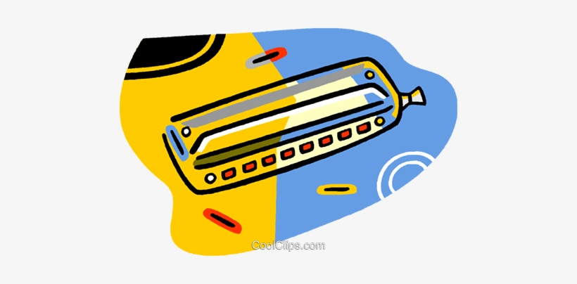 Harmonica Royalty Free Vector Clip Art Illustration - Harmonica ...